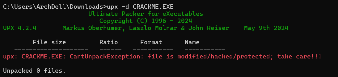 UPX脱壳初探(x64dbg)